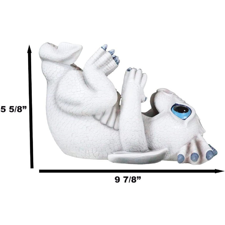 The Holiday Aisle® Gardina Dreamland Frozen Frostbite Ice Snow White Baby Dragon Hatchling Wine ...